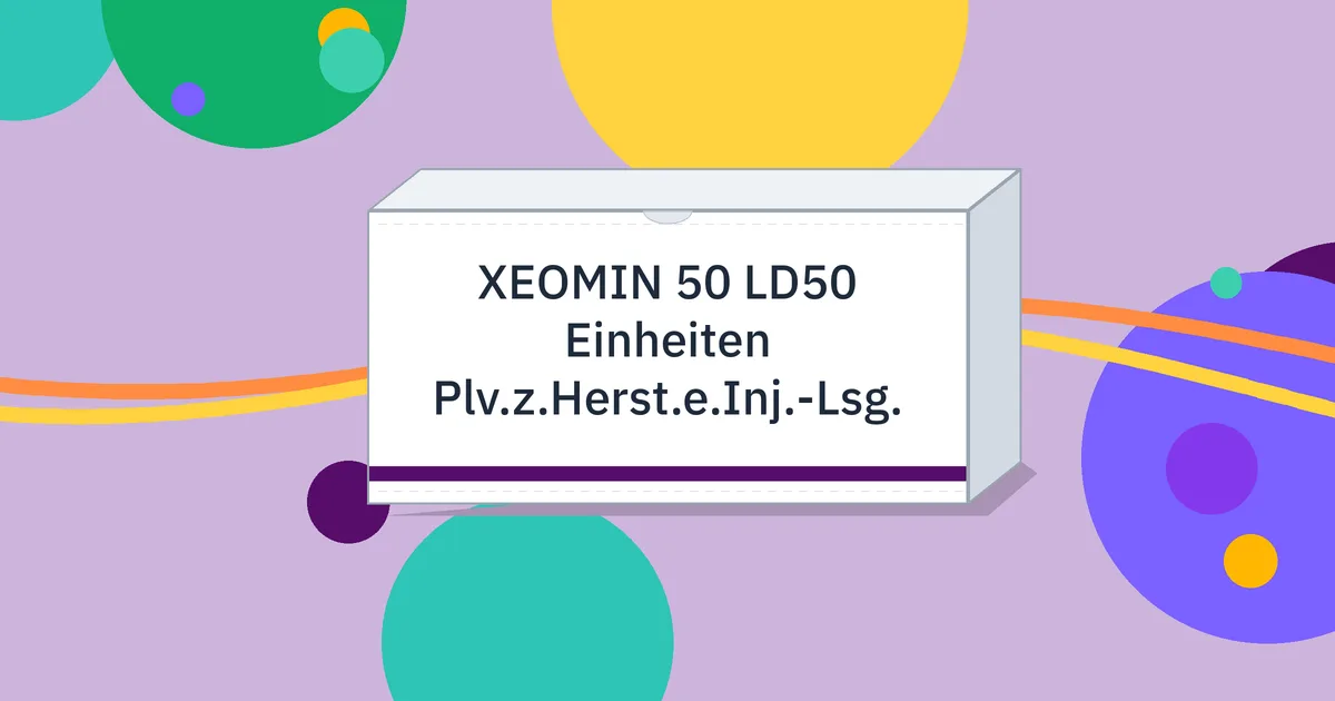 Symbolbild: Packung mit der Aufschrift XEOMIN 50 LD50 Einheiten Plv.z.Herst.e.Inj.-Lsg. (PZN 14137636) – Verfügbarkeit und Bezug in Apotheken in Frankfurt am Main