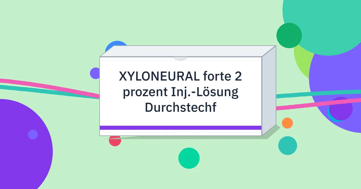 Symbolbild: Packung mit der Aufschrift XYLONEURAL forte 2 prozent Inj.-Lösung Durchstechf (PZN 16020826) – Verfügbarkeit und Bezug in Apotheken in Frankfurt am Main