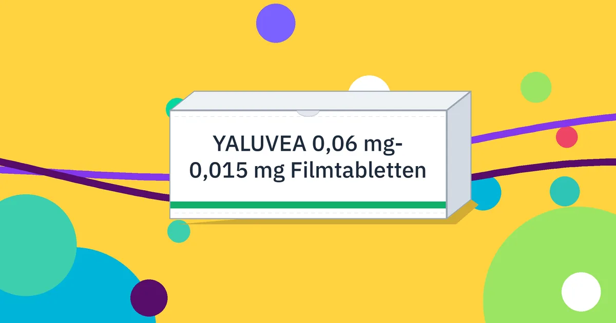 Symbolbild: Packung mit der Aufschrift YALUVEA 0,06 mg-0,015 mg Filmtabletten (PZN 10324910) – Verfügbarkeit und Bezug in Apotheken in Frankfurt am Main