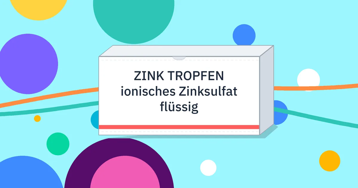 Symbolbild: Packung mit der Aufschrift ZINK TROPFEN ionisches Zinksulfat flüssig (PZN 18053735) – Verfügbarkeit und Bezug in Apotheken in Frankfurt am Main