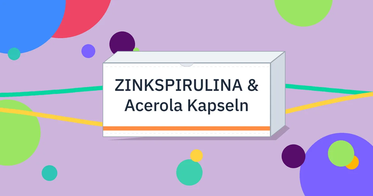 Symbolbild: Packung mit der Aufschrift ZINKSPIRULINA & Acerola Kapseln (PZN 18496929) – Verfügbarkeit und Bezug in Apotheken in Frankfurt am Main