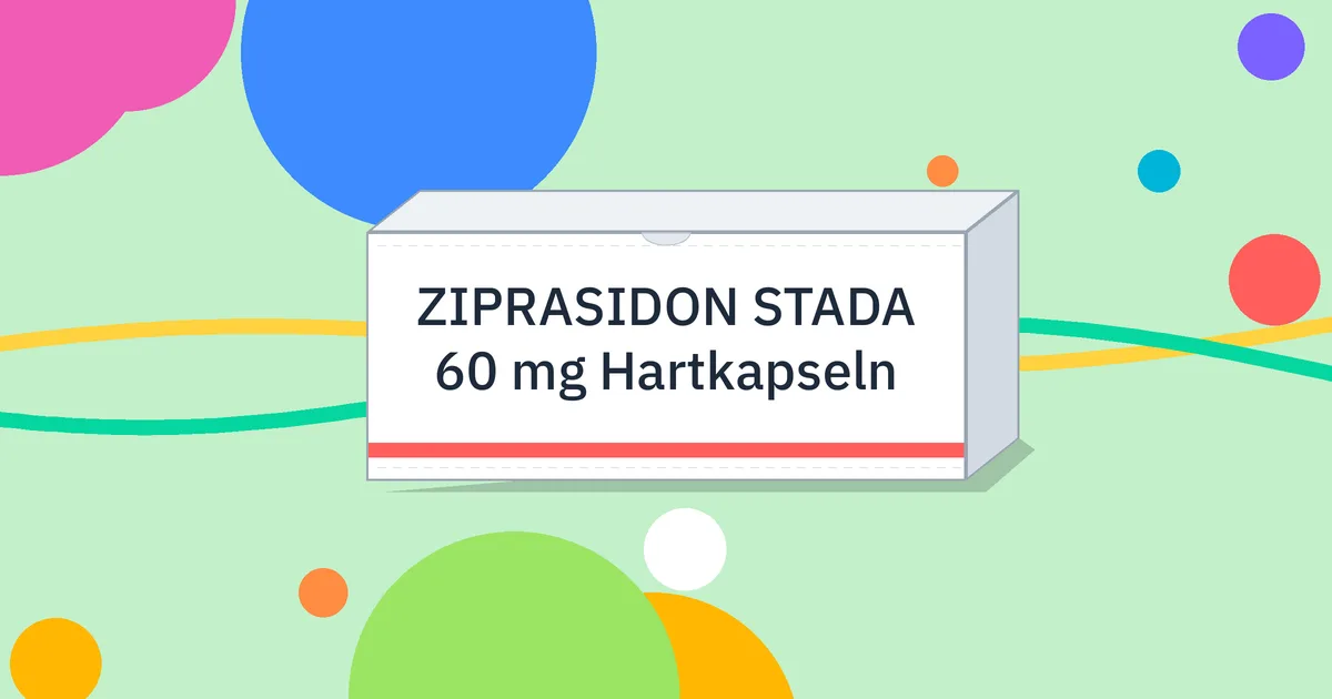 Symbolbild: Packung mit der Aufschrift ZIPRASIDON STADA 60 mg Hartkapseln (PZN 15227689) – Verfügbarkeit und Bezug in Apotheken in Frankfurt am Main