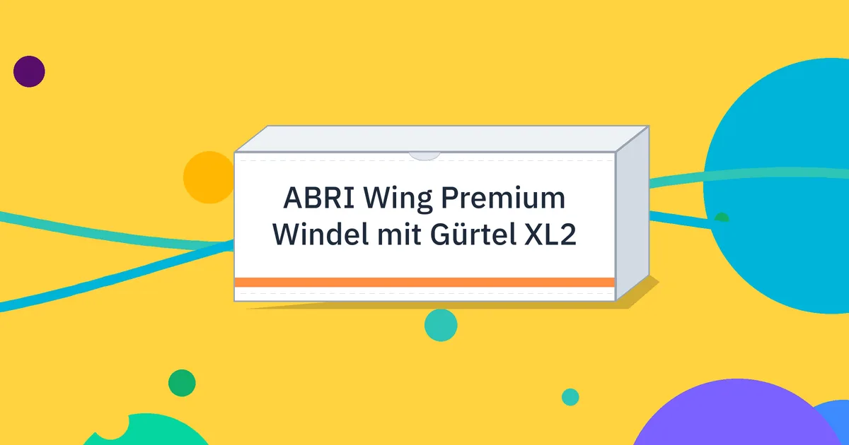 Symbolbild: Packung mit der Aufschrift ABRI Wing Premium Windel mit Gürtel XL2 (PZN 14409299) – Verfügbarkeit und Bezug in Apotheken in Frankfurt am Main