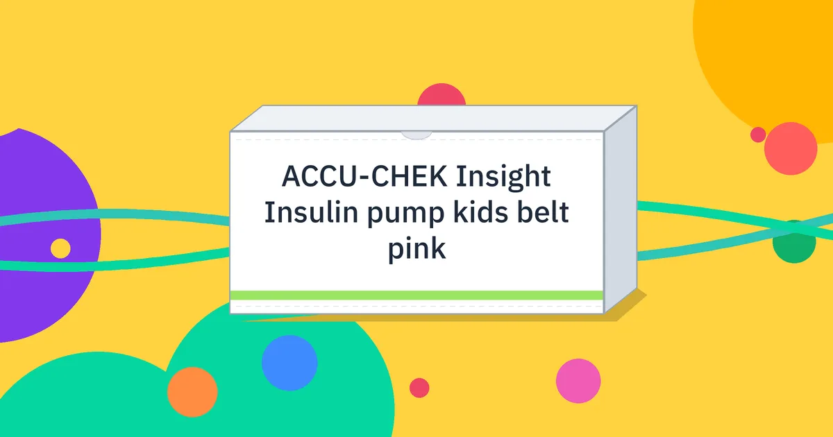Symbolbild: Packung mit der Aufschrift ACCU-CHEK Insight Insulin pump kids belt pink (PZN 09315544) – Verfügbarkeit und Bezug in Apotheken in Frankfurt am Main