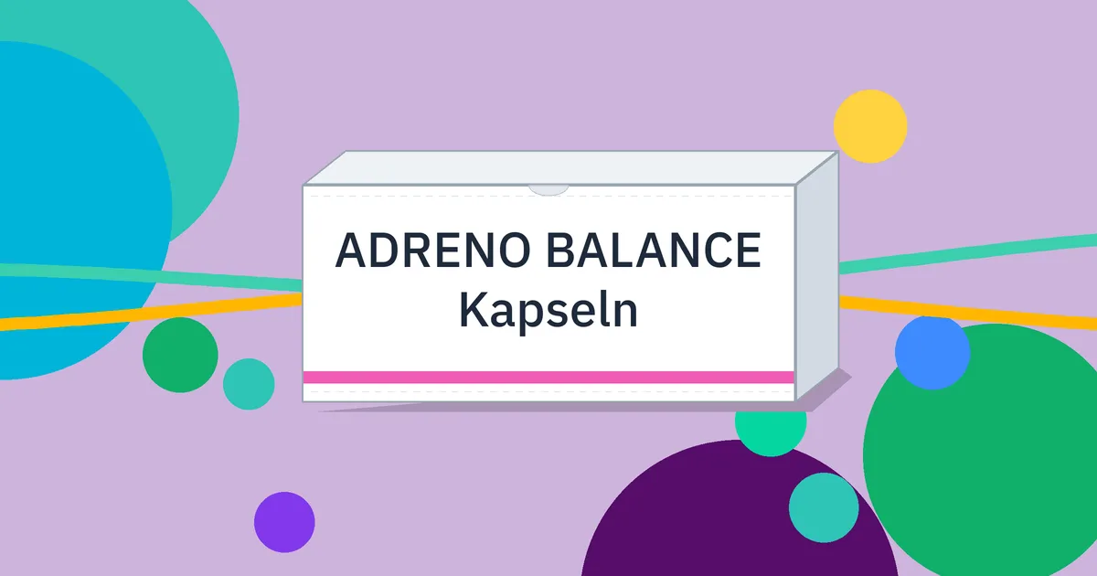 Symbolbild: Packung mit der Aufschrift ADRENO BALANCE Kapseln (PZN 16680238) – Verfügbarkeit und Bezug in Apotheken in Frankfurt am Main
