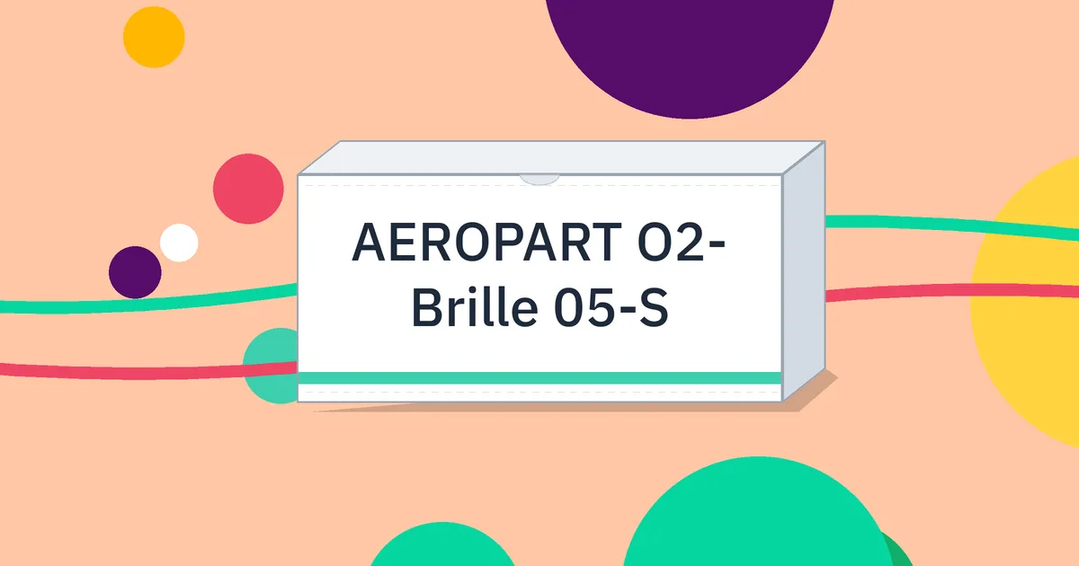 Symbolbild: Packung mit der Aufschrift AEROPART O2-Brille 05-S (PZN 02295175) – Verfügbarkeit und Bezug in Apotheken in Frankfurt am Main