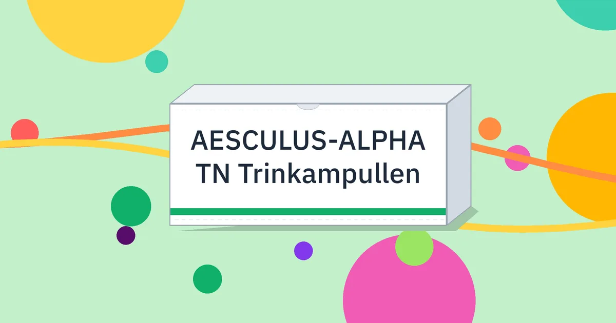 Symbolbild: Packung mit der Aufschrift AESCULUS-ALPHA TN Trinkampullen (PZN 10227785) – Verfügbarkeit und Bezug in Apotheken in Frankfurt am Main