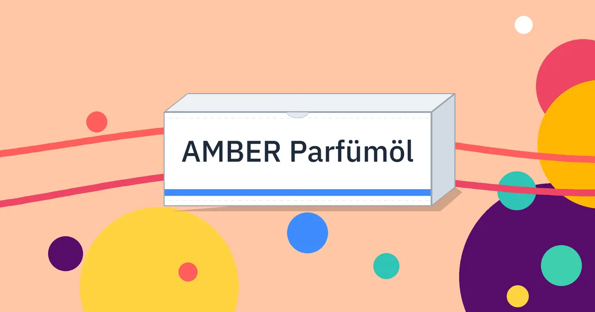Symbolbild: Packung mit der Aufschrift AMBER Parfümöl (PZN 01992400) – Verfügbarkeit und Bezug in Apotheken in Frankfurt am Main