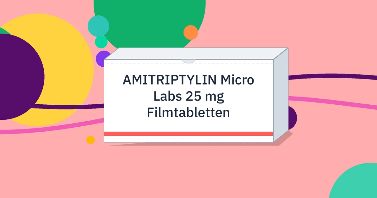 Symbolbild: Packung mit der Aufschrift AMITRIPTYLIN Micro Labs 25 mg Filmtabletten (PZN 10516845) – Verfügbarkeit und Bezug in Apotheken in Frankfurt am Main