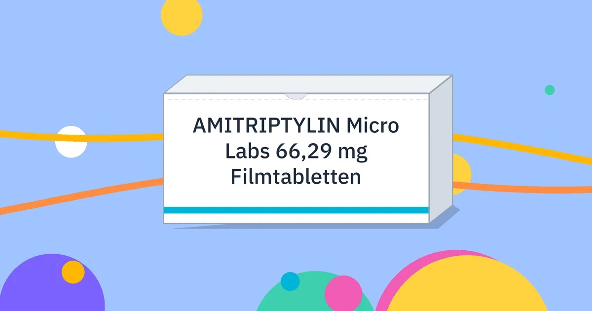 Symbolbild: Packung mit der Aufschrift AMITRIPTYLIN Micro Labs 66,29 mg Filmtabletten (PZN 16531863) – Verfügbarkeit und Bezug in Apotheken in Frankfurt am Main