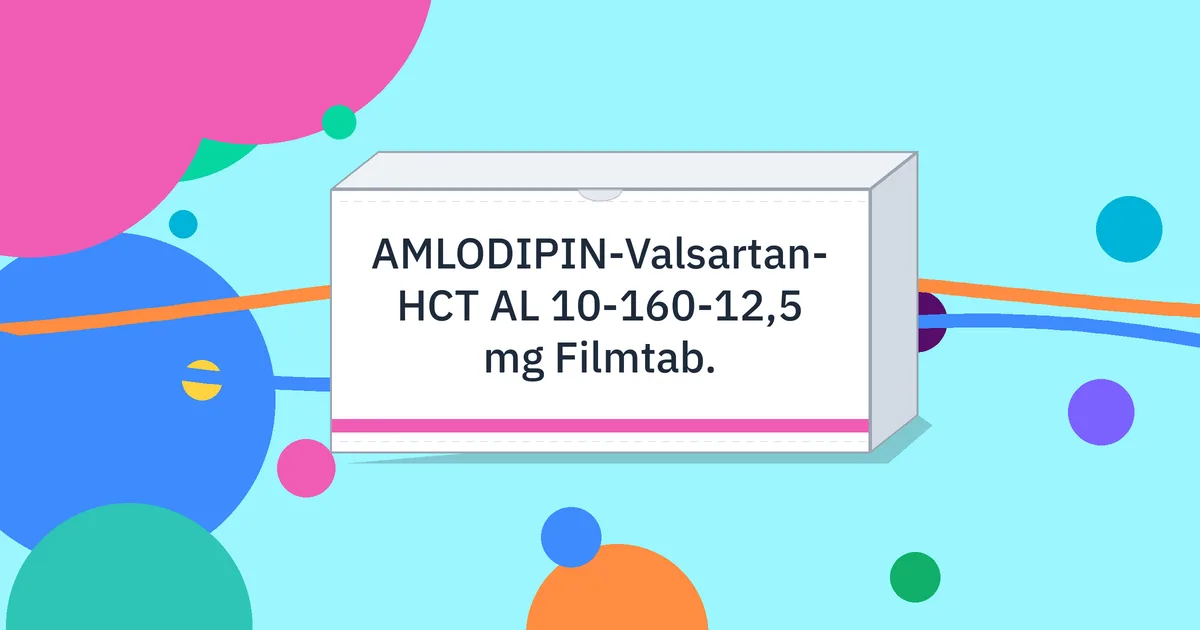 Symbolbild: Packung mit der Aufschrift AMLODIPIN-Valsartan-HCT AL 10-160-12,5 mg Filmtab. (PZN 15437116) – Verfügbarkeit und Bezug in Apotheken in Frankfurt am Main