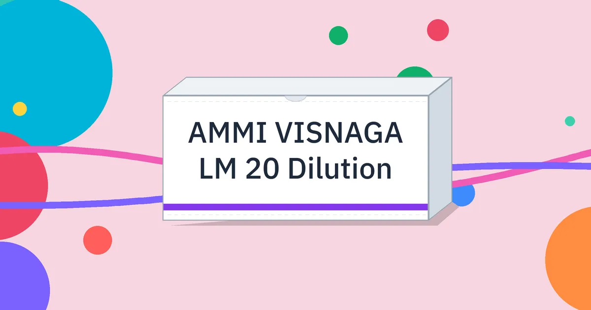Symbolbild: Packung mit der Aufschrift AMMI VISNAGA LM 20 Dilution (PZN 12760302) – Verfügbarkeit und Bezug in Apotheken in Frankfurt am Main