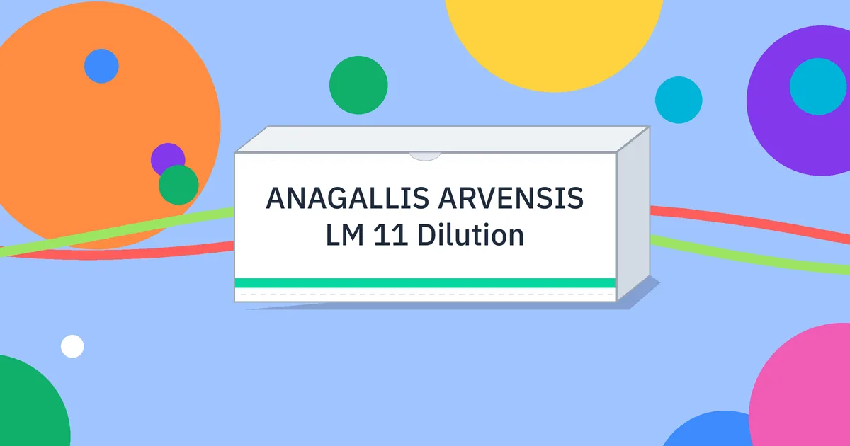Symbolbild: Packung mit der Aufschrift ANAGALLIS ARVENSIS LM 11 Dilution (PZN 13327843) – Verfügbarkeit und Bezug in Apotheken in Frankfurt am Main