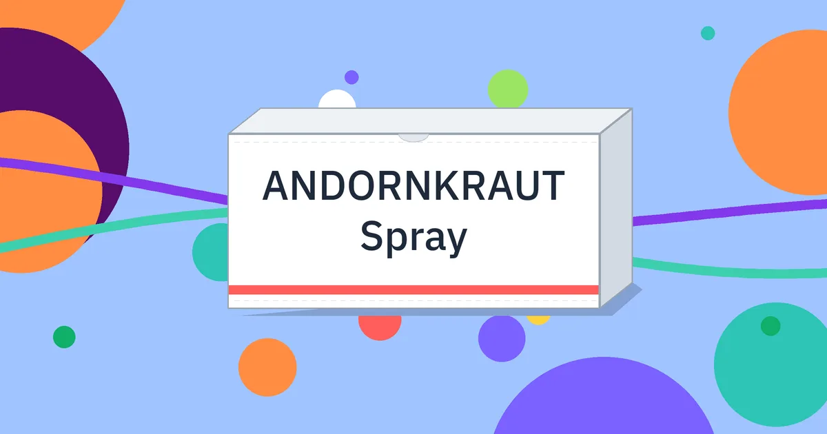 Symbolbild: Packung mit der Aufschrift ANDORNKRAUT Spray (PZN 11711945) – Verfügbarkeit und Bezug in Apotheken in Frankfurt am Main