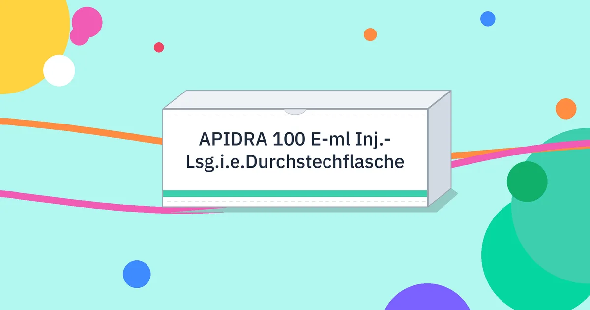 Symbolbild: Packung mit der Aufschrift APIDRA 100 E-ml Inj.-Lsg.i.e.Durchstechflasche (PZN 00175165) – Verfügbarkeit und Bezug in Apotheken in Frankfurt am Main