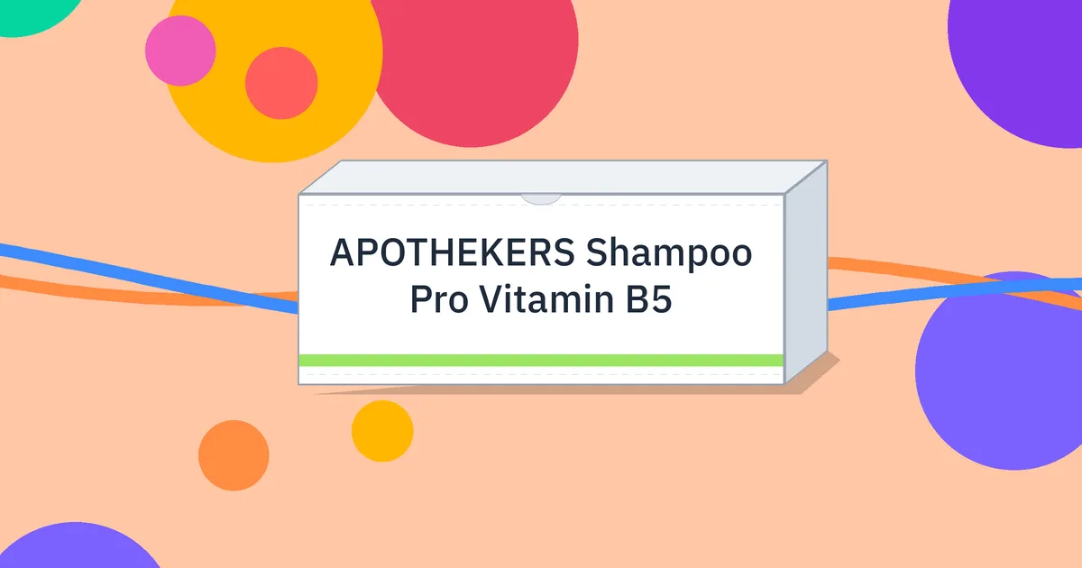 Symbolbild: Packung mit der Aufschrift APOTHEKERS Shampoo Pro Vitamin B5 (PZN 19109432) – Verfügbarkeit und Bezug in Apotheken in Frankfurt am Main
