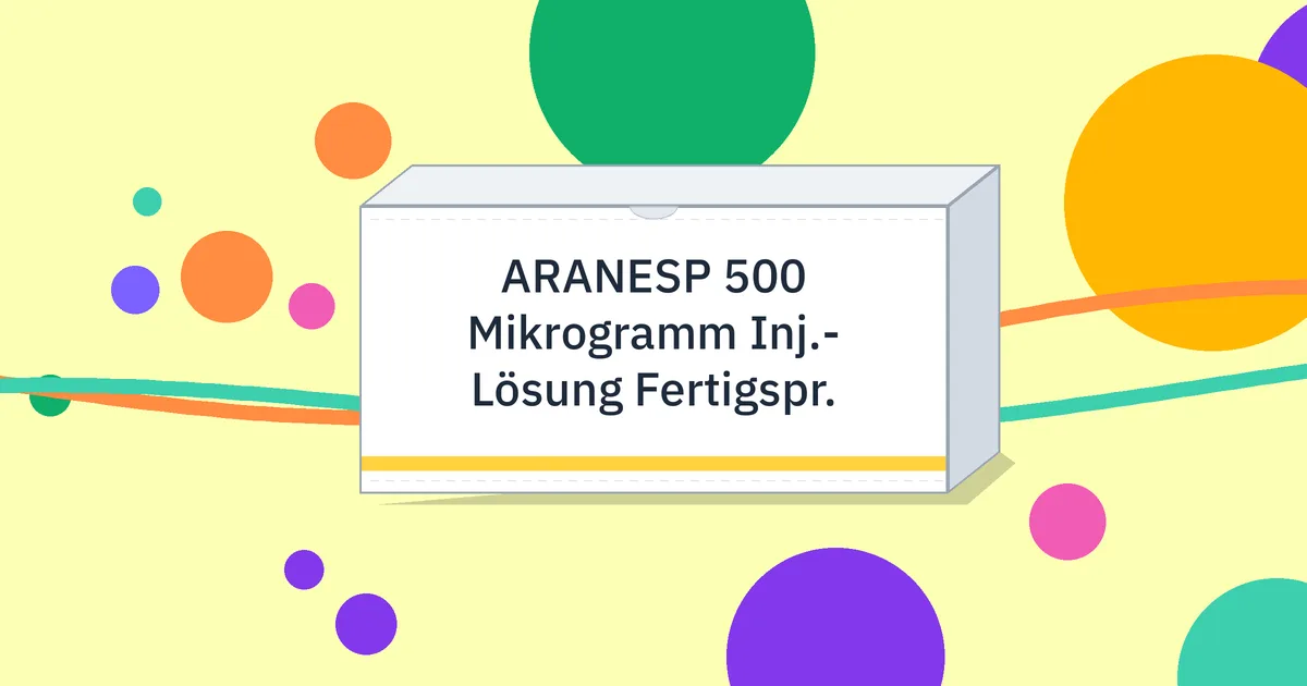 Symbolbild: Packung mit der Aufschrift ARANESP 500 Mikrogramm Inj.-Lösung Fertigspr. (PZN 04388722) – Verfügbarkeit und Bezug in Apotheken in Frankfurt am Main