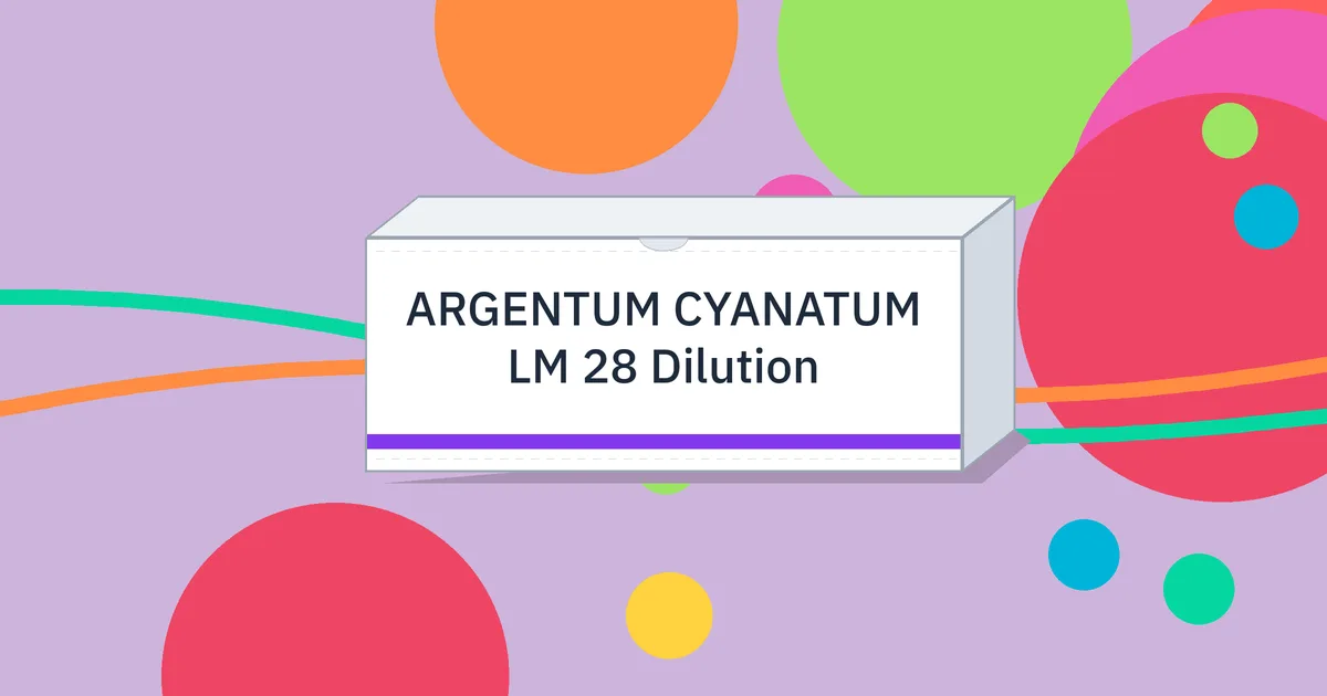 Symbolbild: Packung mit der Aufschrift ARGENTUM CYANATUM LM 28 Dilution (PZN 13390764) – Verfügbarkeit und Bezug in Apotheken in Frankfurt am Main