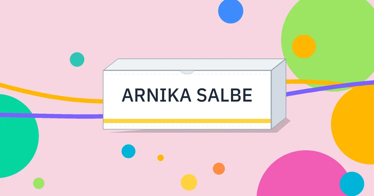 Symbolbild: Packung mit der Aufschrift ARNIKA SALBE (PZN 18359807) – Verfügbarkeit und Bezug in Apotheken in Frankfurt am Main