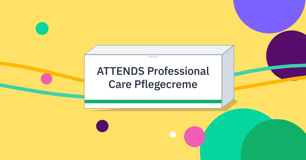 Symbolbild: Packung mit der Aufschrift ATTENDS Professional Care Pflegecreme (PZN 13908899) – Verfügbarkeit und Bezug in Apotheken in Frankfurt am Main