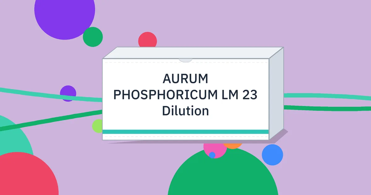 Symbolbild: Packung mit der Aufschrift AURUM PHOSPHORICUM LM 23 Dilution (PZN 13755042) – Verfügbarkeit und Bezug in Apotheken in Frankfurt am Main