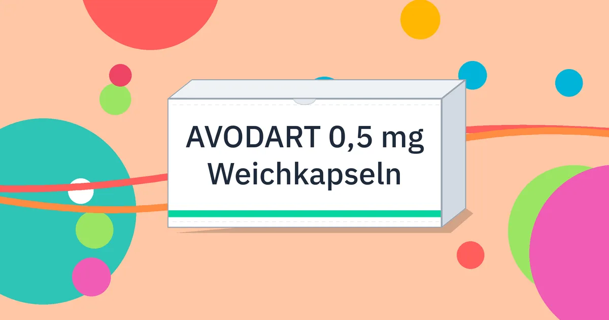 Symbolbild: Packung mit der Aufschrift AVODART 0,5 mg Weichkapseln (PZN 16357508) – Verfügbarkeit und Bezug in Apotheken in Frankfurt am Main