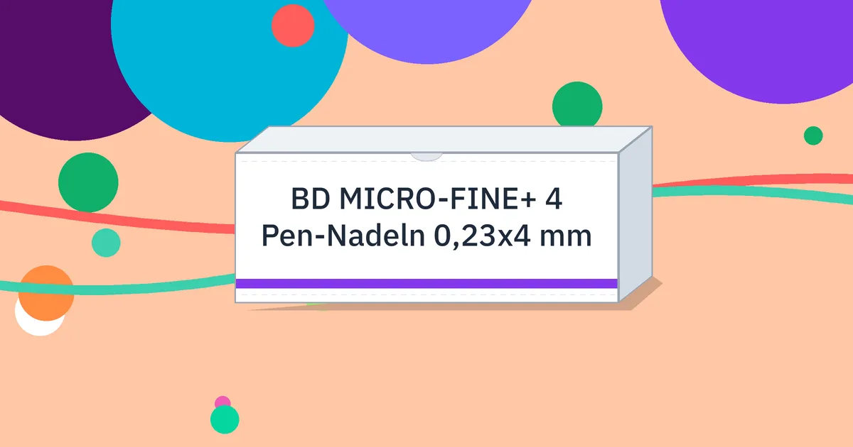 Symbolbild: Packung mit der Aufschrift BD MICRO-FINE+ 4 Pen-Nadeln 0,23x4 mm (PZN 17850814) – Verfügbarkeit und Bezug in Apotheken in Frankfurt am Main