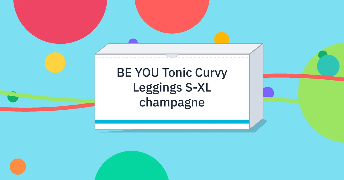 Symbolbild: Packung mit der Aufschrift BE YOU Tonic Curvy Leggings S-XL champagne (PZN 20376552) – Verfügbarkeit und Bezug in Apotheken in Frankfurt am Main