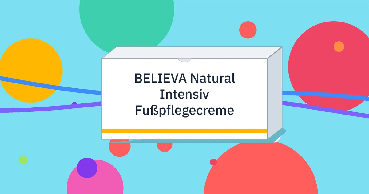 Symbolbild: Packung mit der Aufschrift BELIEVA Natural Intensiv Fußpflegecreme (PZN 13247506) – Verfügbarkeit und Bezug in Apotheken in Frankfurt am Main