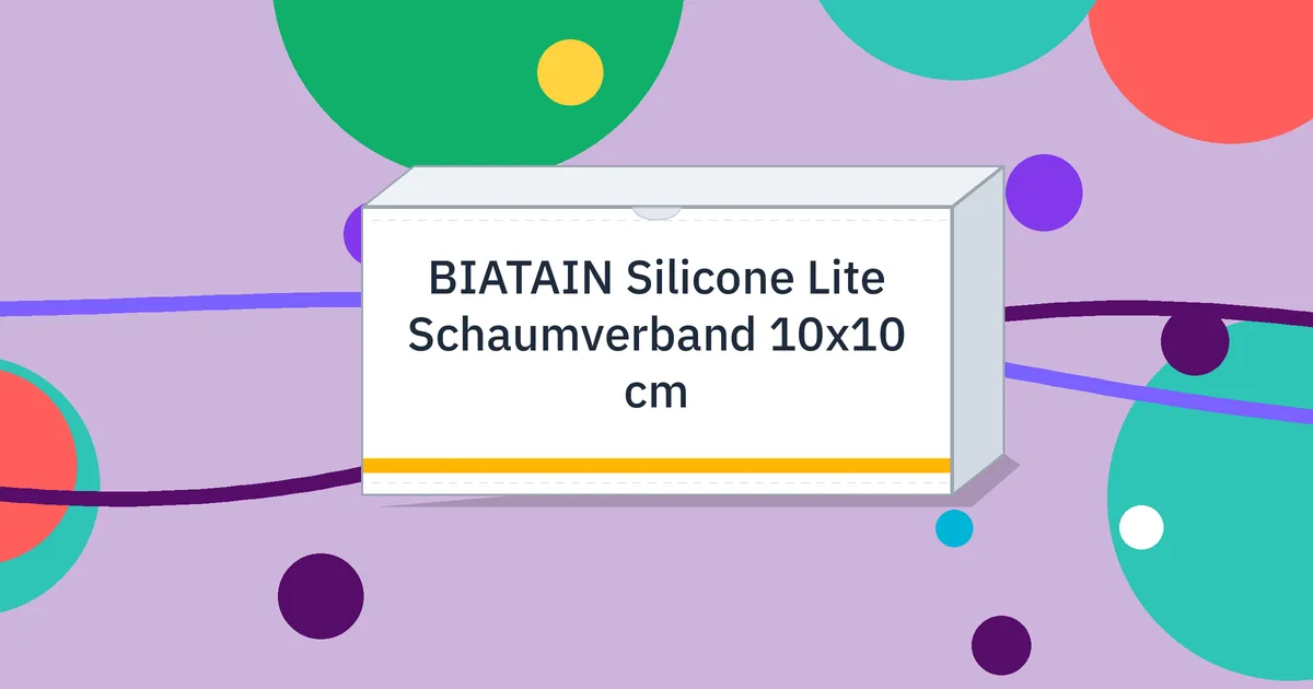 Symbolbild: Packung mit der Aufschrift BIATAIN Silicone Lite Schaumverband 10x10 cm (PZN 19855520) – Verfügbarkeit und Bezug in Apotheken in Frankfurt am Main