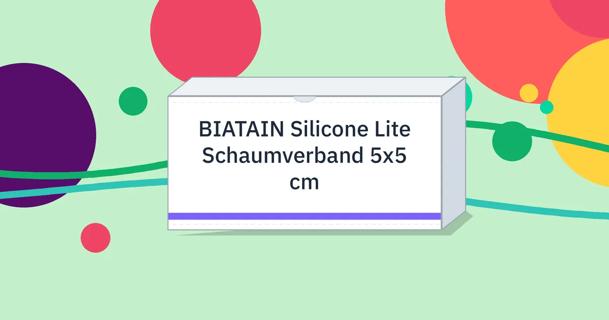 Symbolbild: Packung mit der Aufschrift BIATAIN Silicone Lite Schaumverband 5x5 cm (PZN 20827084) – Verfügbarkeit und Bezug in Apotheken in Frankfurt am Main