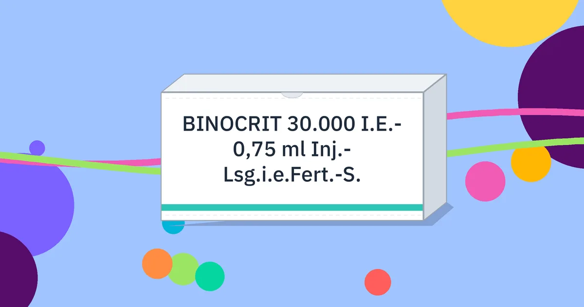 Symbolbild: Packung mit der Aufschrift BINOCRIT 30.000 I.E.-0,75 ml Inj.-Lsg.i.e.Fert.-S. (PZN 16632914) – Verfügbarkeit und Bezug in Apotheken in Frankfurt am Main