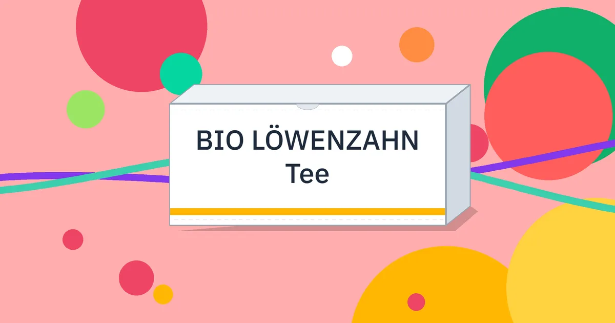Symbolbild: Packung mit der Aufschrift BIO LÖWENZAHN Tee (PZN 18297207) – Verfügbarkeit und Bezug in Apotheken in Frankfurt am Main