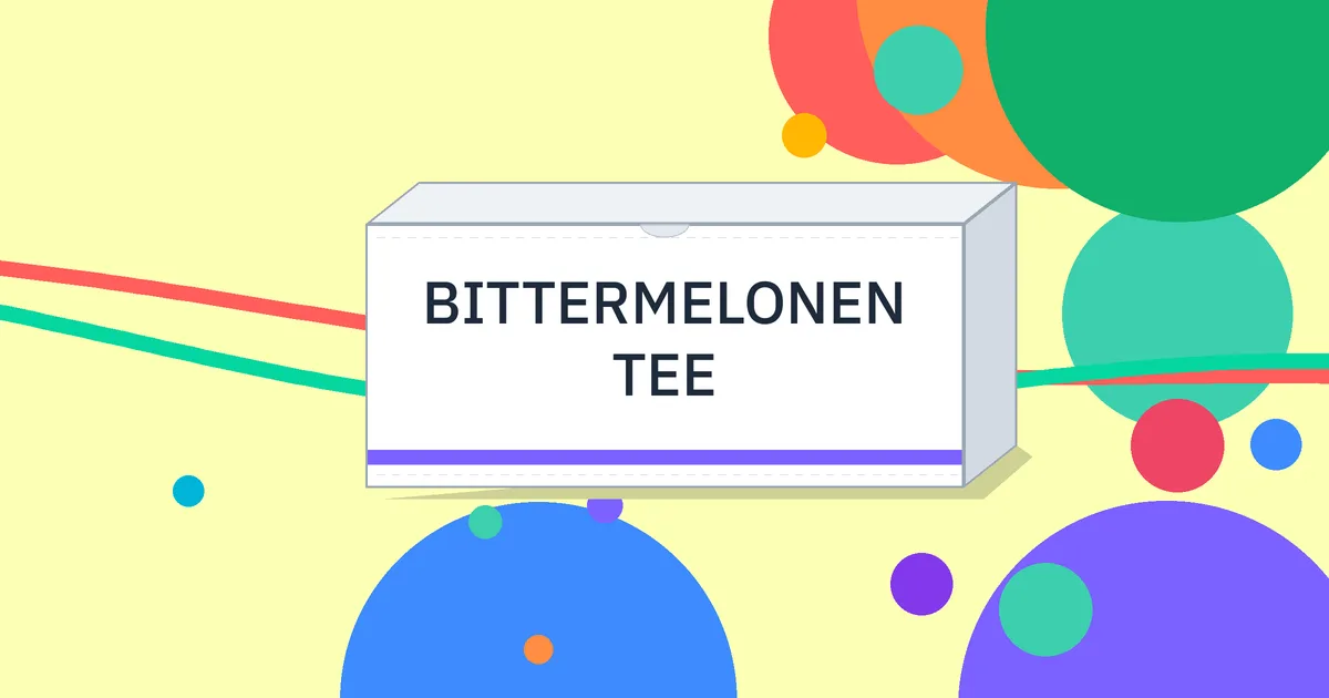 Symbolbild: Packung mit der Aufschrift BITTERMELONEN TEE (PZN 10996265) – Verfügbarkeit und Bezug in Apotheken in Frankfurt am Main