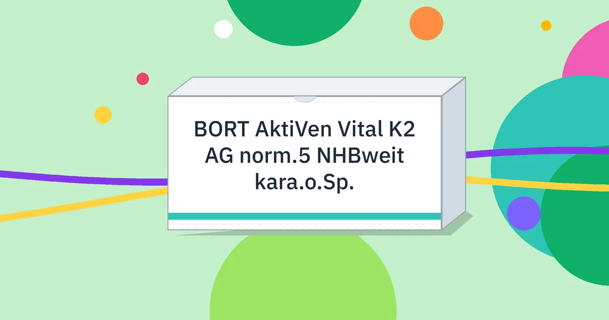 Symbolbild: Packung mit der Aufschrift BORT AktiVen Vital K2 AG norm.5 NHBweit kara.o.Sp. (PZN 12384164) – Verfügbarkeit und Bezug in Apotheken in Frankfurt am Main