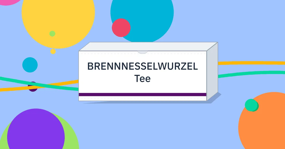 Symbolbild: Packung mit der Aufschrift BRENNNESSELWURZEL Tee (PZN 16242225) – Verfügbarkeit und Bezug in Apotheken in Frankfurt am Main
