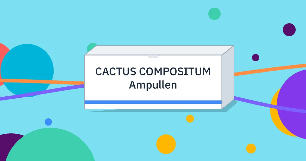 Symbolbild: Packung mit der Aufschrift CACTUS COMPOSITUM Ampullen (PZN 04312417) – Verfügbarkeit und Bezug in Apotheken in Frankfurt am Main