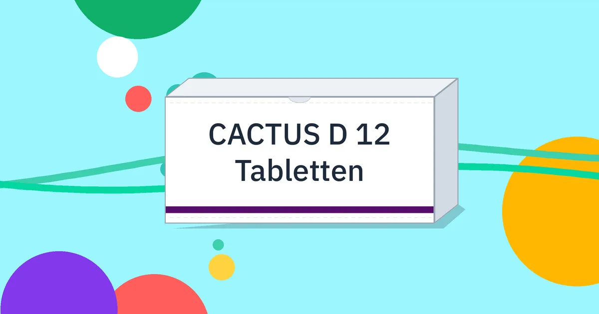Symbolbild: Packung mit der Aufschrift CACTUS D 12 Tabletten (PZN 02125496) – Verfügbarkeit und Bezug in Apotheken in Frankfurt am Main