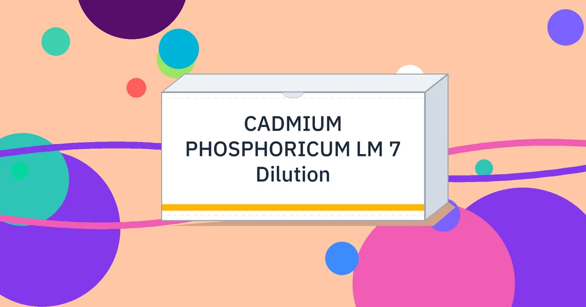 Symbolbild: Packung mit der Aufschrift CADMIUM PHOSPHORICUM LM 7 Dilution (PZN 13401918) – Verfügbarkeit und Bezug in Apotheken in Frankfurt am Main