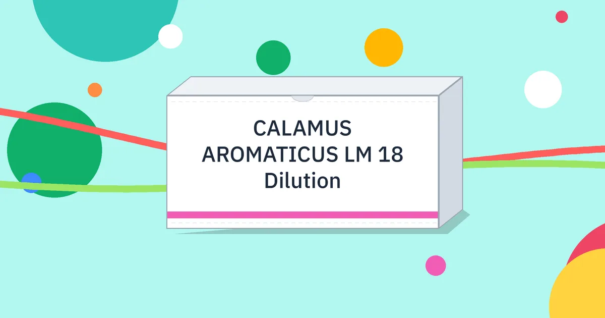 Symbolbild: Packung mit der Aufschrift CALAMUS AROMATICUS LM 18 Dilution (PZN 13404845) – Verfügbarkeit und Bezug in Apotheken in Frankfurt am Main
