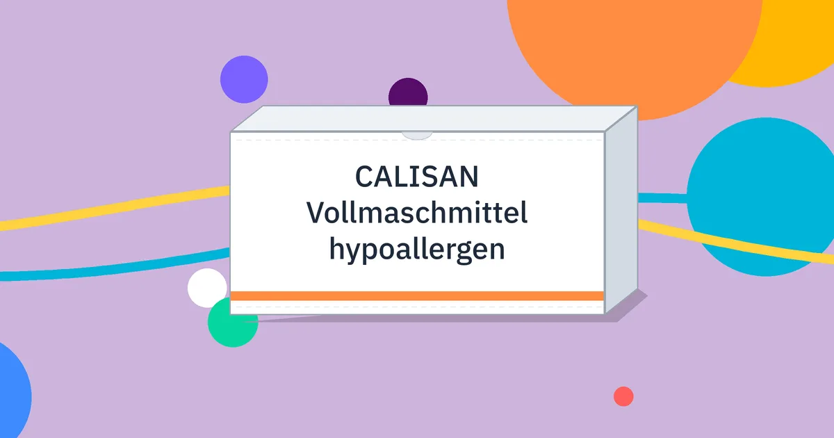 Symbolbild: Packung mit der Aufschrift CALISAN Vollmaschmittel hypoallergen (PZN 09225290) – Verfügbarkeit und Bezug in Apotheken in Frankfurt am Main