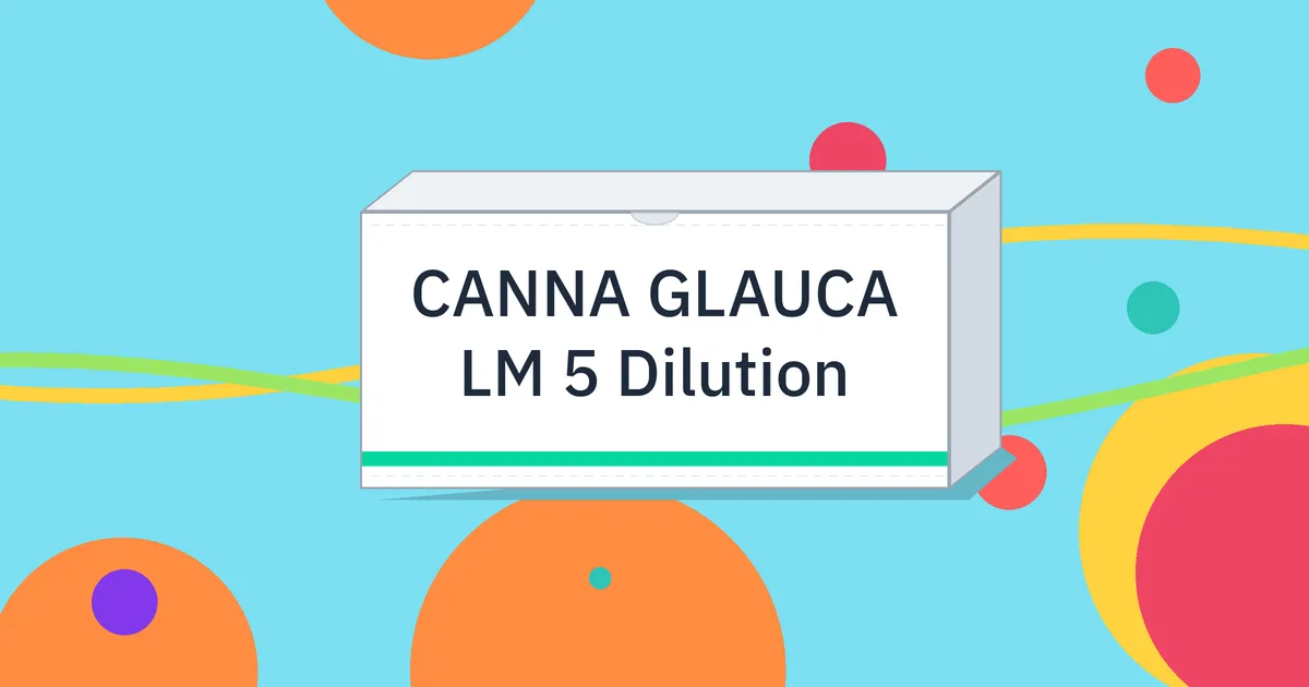 Symbolbild: Packung mit der Aufschrift CANNA GLAUCA LM 5 Dilution (PZN 13412891) – Verfügbarkeit und Bezug in Apotheken in Frankfurt am Main
