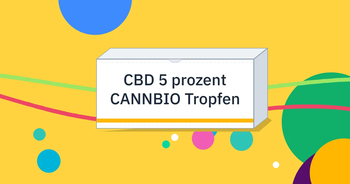 Symbolbild: Packung mit der Aufschrift CBD 5 prozent CANNBIO Tropfen (PZN 16000947) – Verfügbarkeit und Bezug in Apotheken in Frankfurt am Main