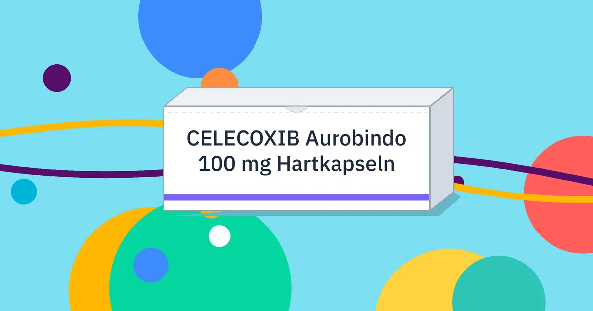 Symbolbild: Packung mit der Aufschrift CELECOXIB Aurobindo 100 mg Hartkapseln (PZN 12343136) – Verfügbarkeit und Bezug in Apotheken in Frankfurt am Main