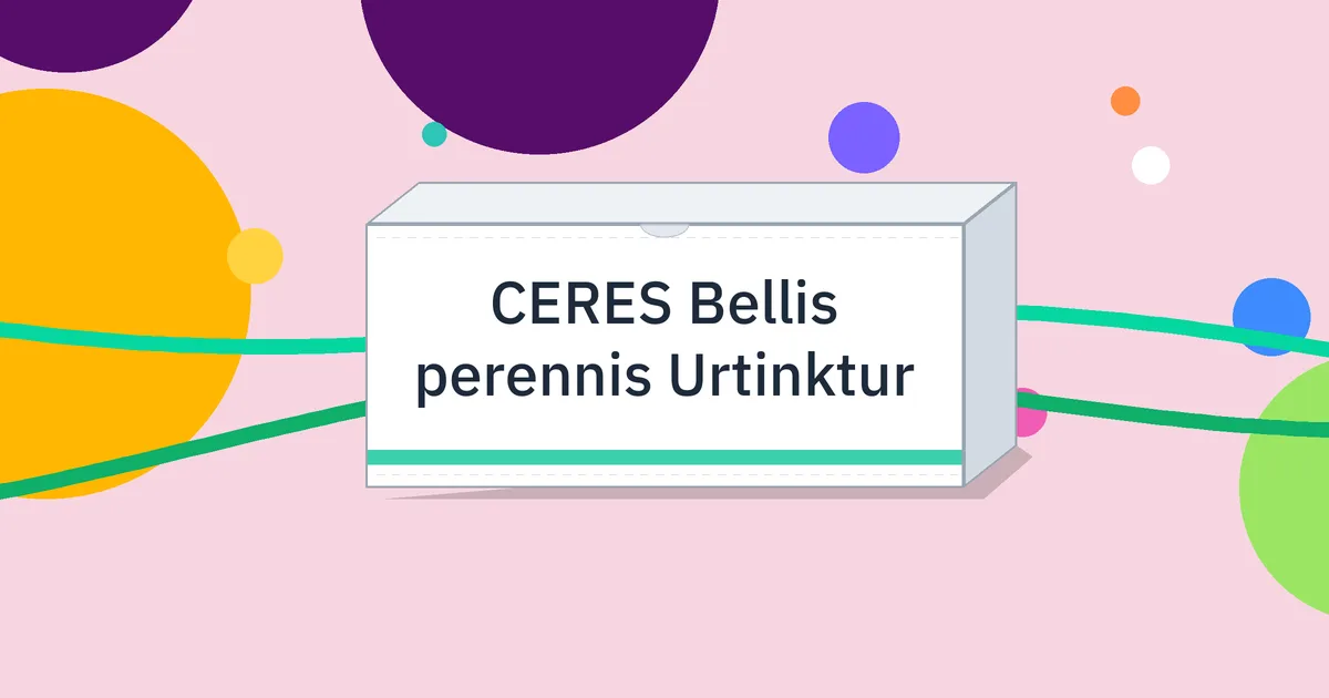 Symbolbild: Packung mit der Aufschrift CERES Bellis perennis Urtinktur (PZN 00178689) – Verfügbarkeit und Bezug in Apotheken in Frankfurt am Main