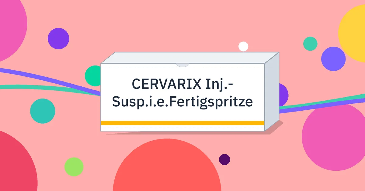 Symbolbild: Packung mit der Aufschrift CERVARIX Inj.-Susp.i.e.Fertigspritze (PZN 11553541) – Verfügbarkeit und Bezug in Apotheken in Frankfurt am Main