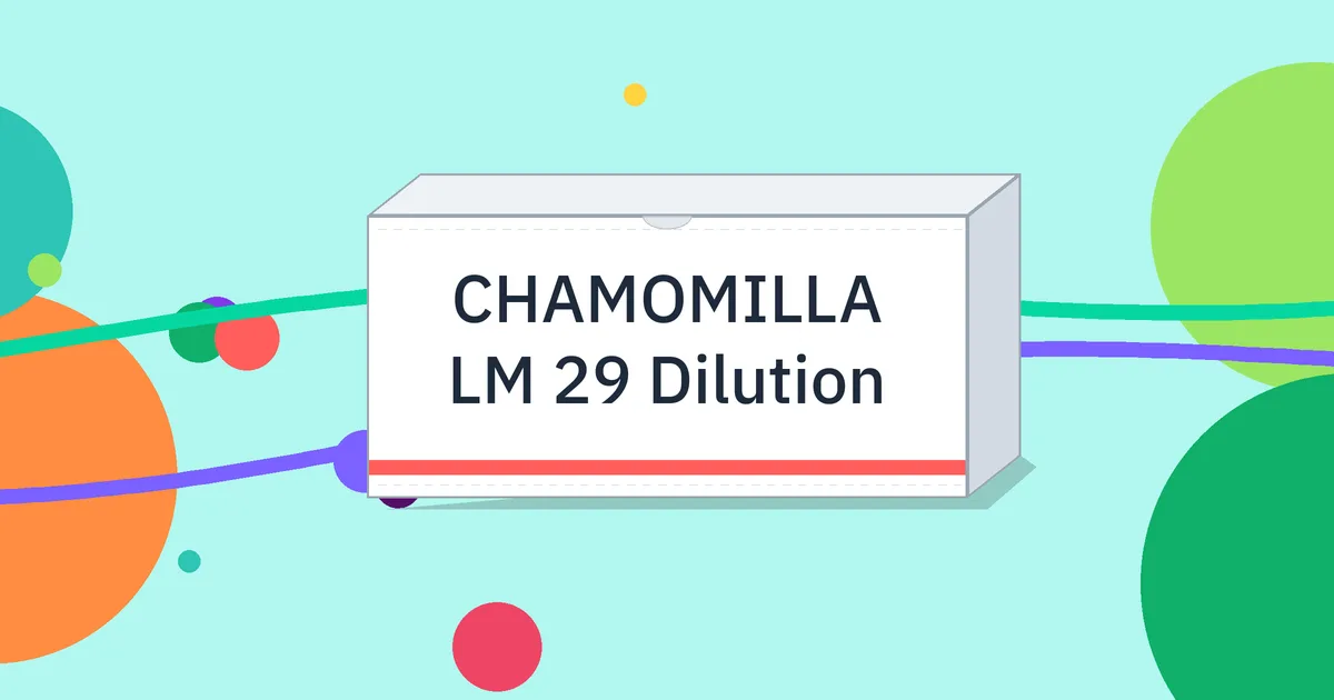 Symbolbild: Packung mit der Aufschrift CHAMOMILLA LM 29 Dilution (PZN 12812720) – Verfügbarkeit und Bezug in Apotheken in Frankfurt am Main