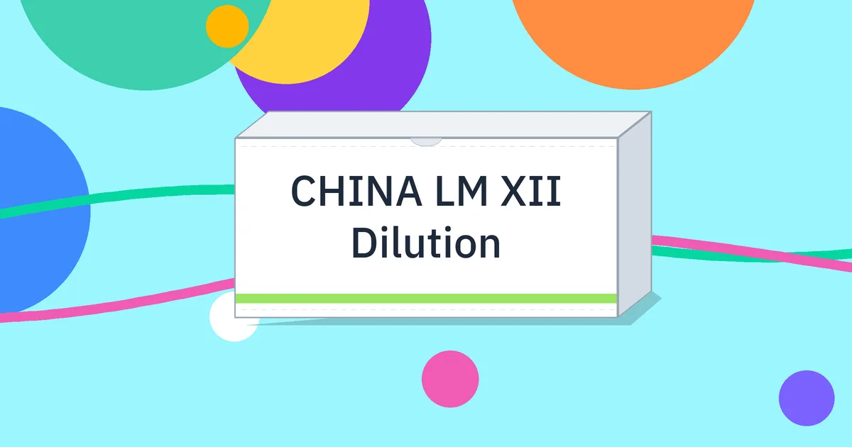 Symbolbild: Packung mit der Aufschrift CHINA LM XII Dilution (PZN 02674234) – Verfügbarkeit und Bezug in Apotheken in Frankfurt am Main