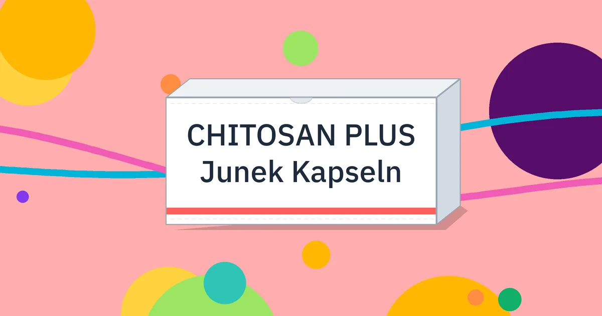 Symbolbild: Packung mit der Aufschrift CHITOSAN PLUS Junek Kapseln (PZN 00131601) – Verfügbarkeit und Bezug in Apotheken in Frankfurt am Main