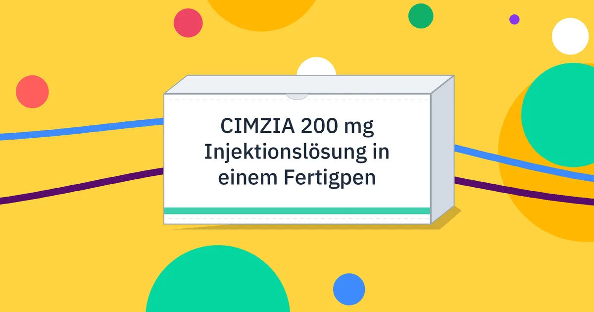 Symbolbild: Packung mit der Aufschrift CIMZIA 200 mg Injektionslösung in einem Fertigpen (PZN 13425669) – Verfügbarkeit und Bezug in Apotheken in Frankfurt am Main